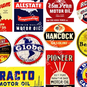 Oil Can Label Signs - Printed Garage Clip Art, Automobile Motor Oil ...