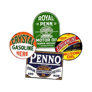 Oil Label Stickers, Gift Set of 4 , Colorful Car Enthusiast Decals ...