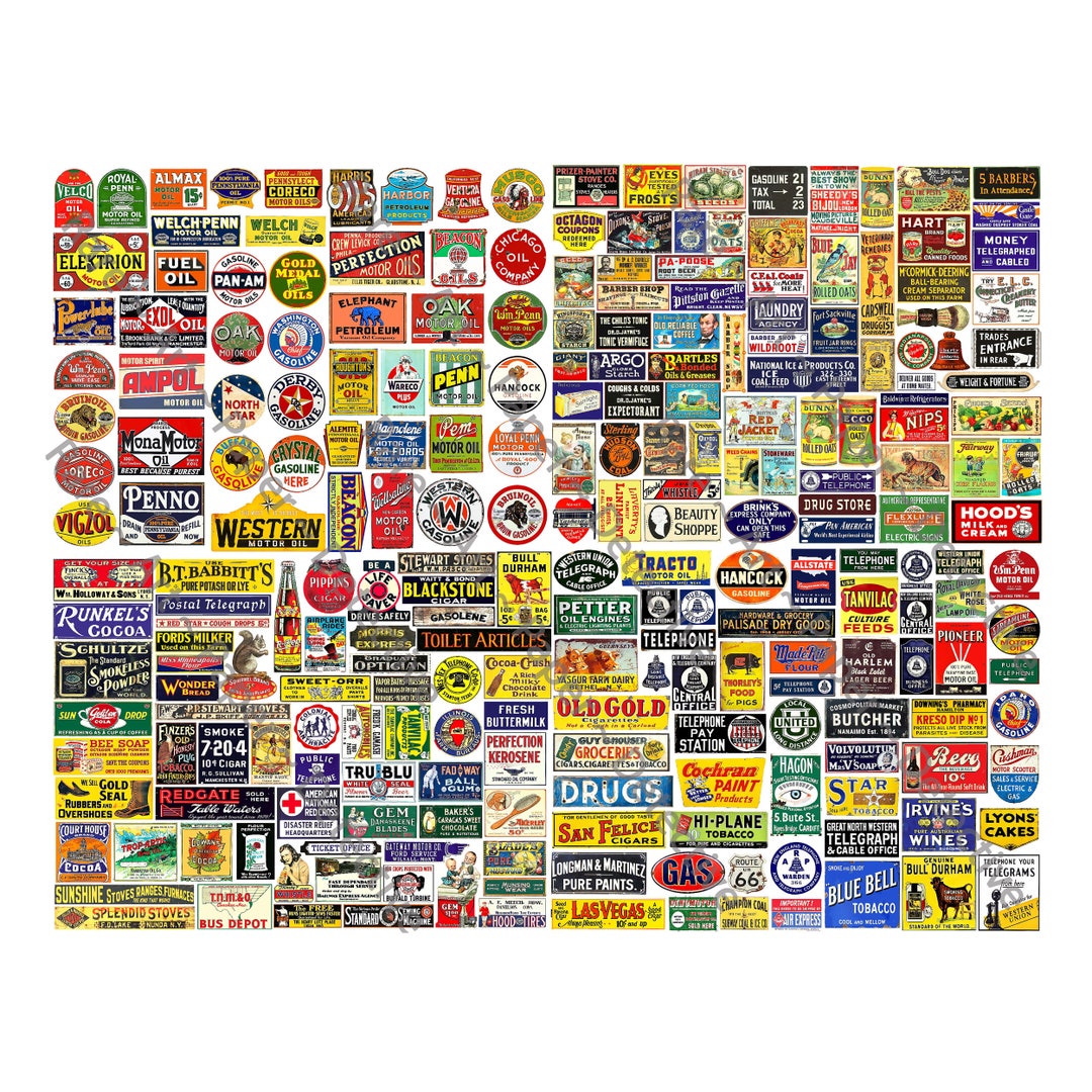 Model Railroad & Dollhouse Signs, Sticker Sheet, 240 Multi Scale Hobby ...