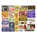 50 Advertising Sign Stickers, Dollhouse Miniature and Model Railroad ...