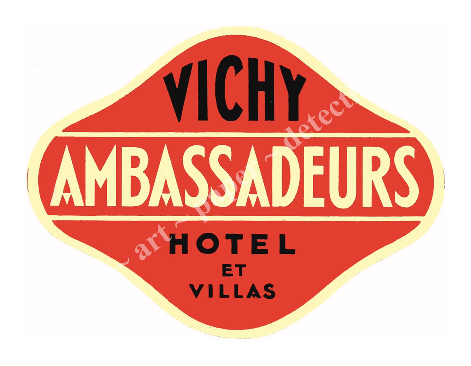 Luggage Stickers, Steamer Trunk Labels, 6 Big & Colorful Golden Age of ...