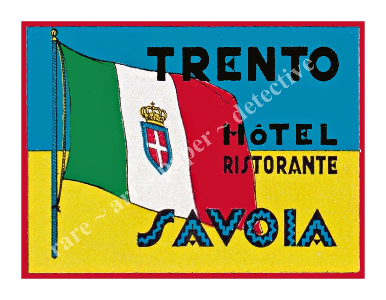 Luggage Stickers Steamer Trunk Labels 6 Big & Colorful | Etsy