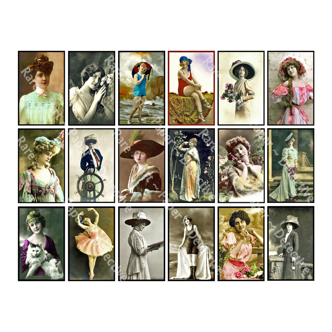 Victorian Stickers Antique Ladies Portraits Vintage Journal - Etsy