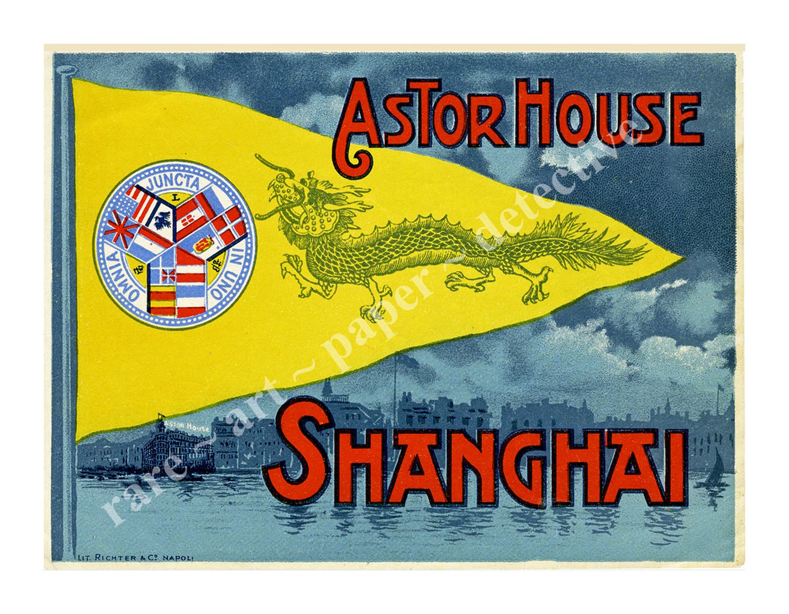 Luggage Stickers Steamer Trunk Labels 6 Big & Colorful | Etsy