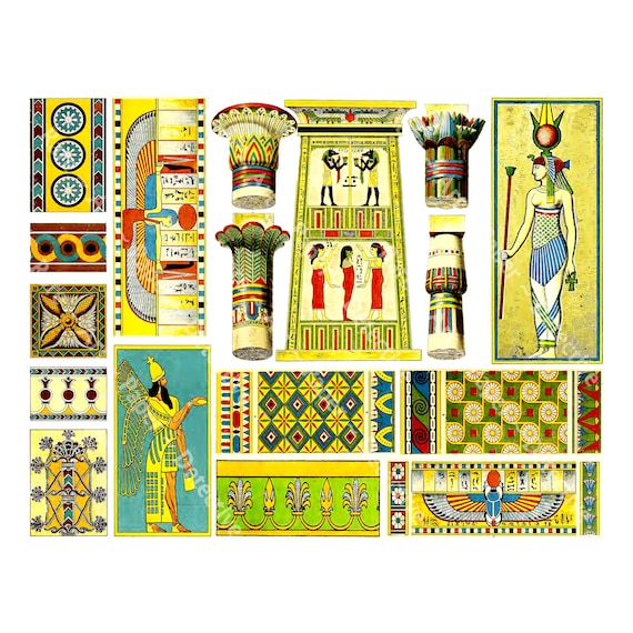 Egyptian Graphics & Designs Sticker Sheet Junk Journal and - Etsy