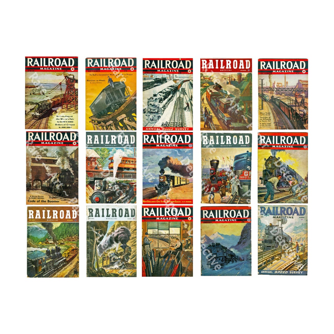 Railroad & Train Stickers, DIY Sticker Sheet. Model Railroad Décor ...