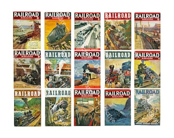 Railroad & Train Stations Retro Sticker Sheet - Etsy