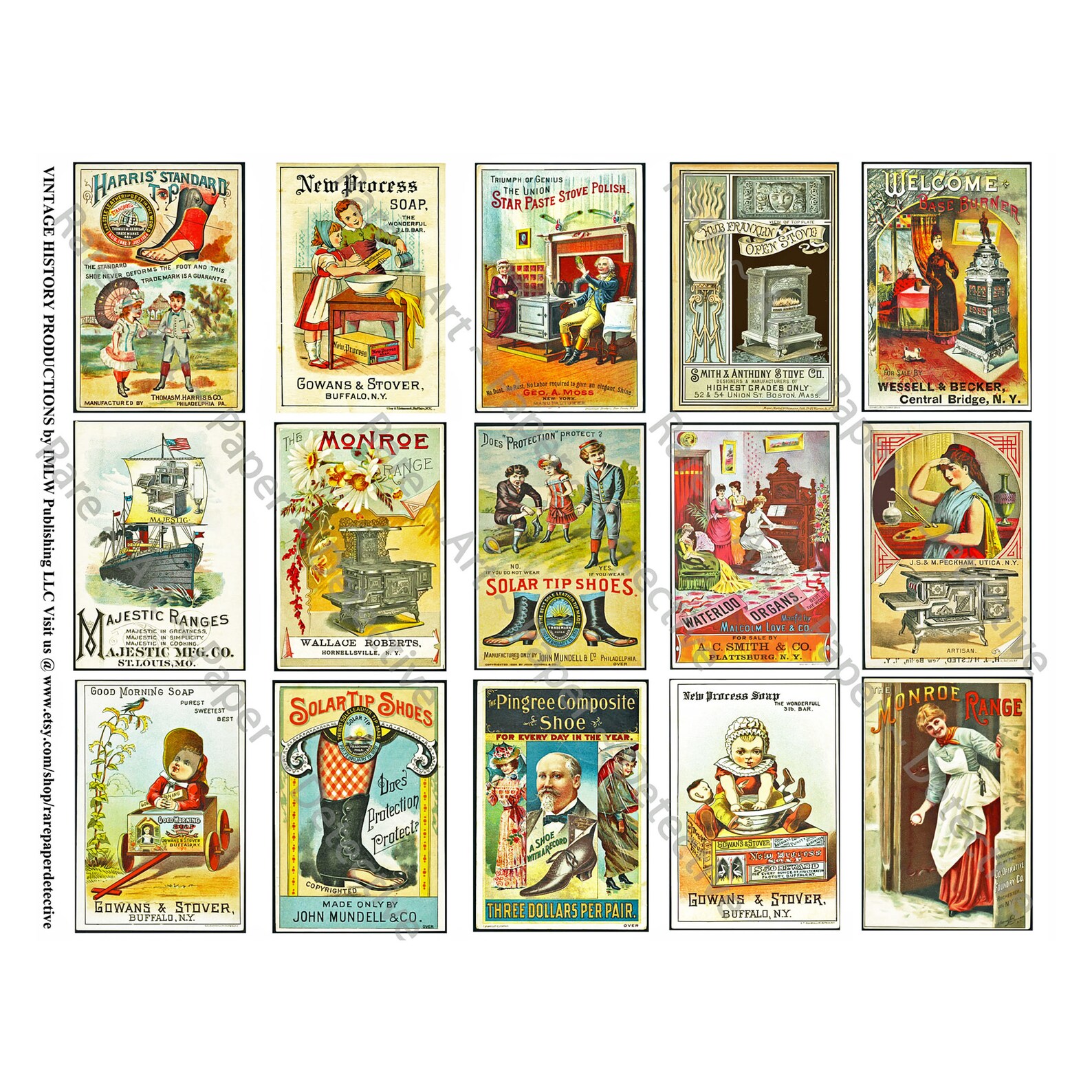 Victorian Advertising Trade Cards, Sticker Sheet, Vintage Ads, Boots ...