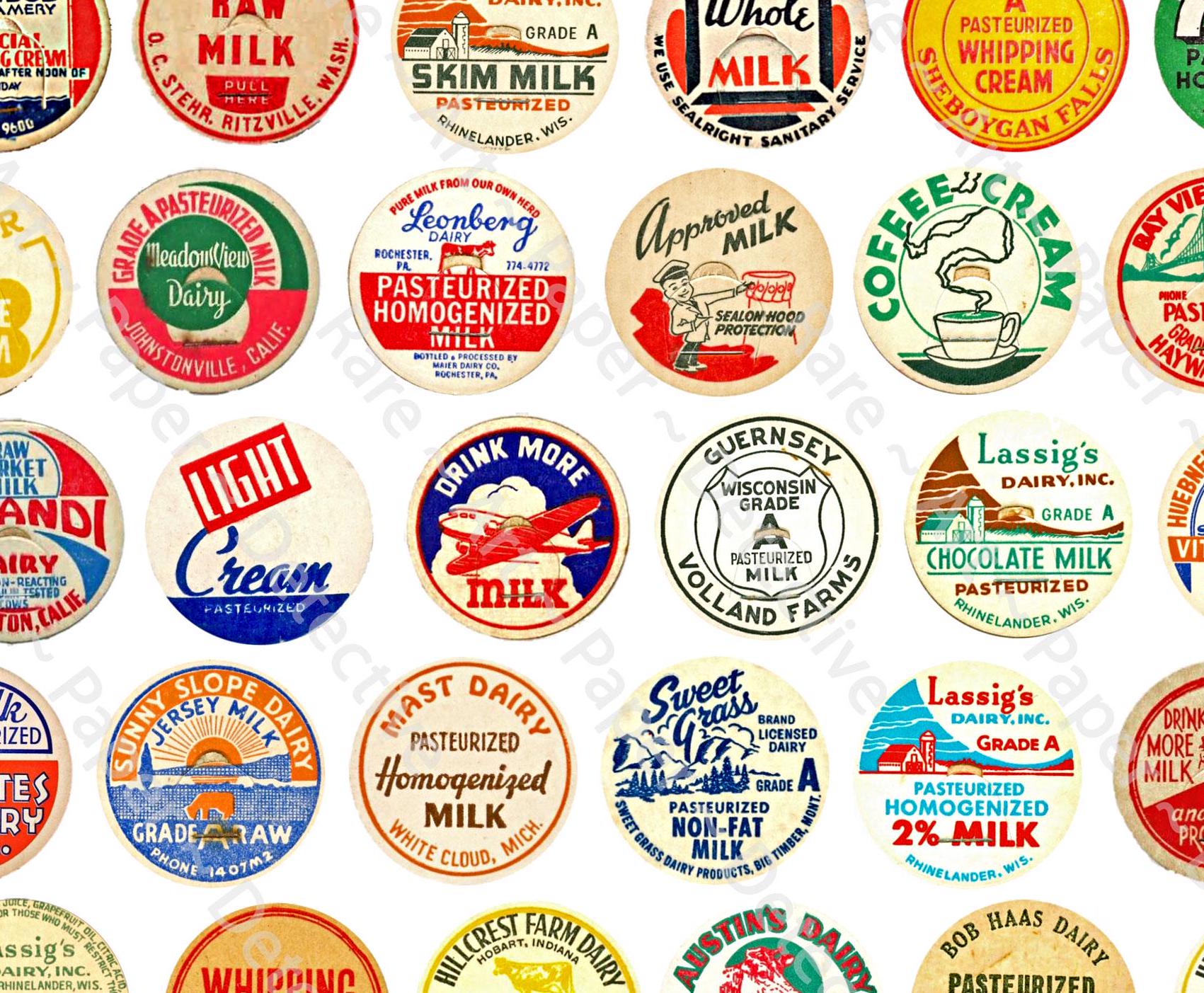 Kitchen Decoration, Milk Bottle Cap Stickers, Milk Bottles, Dairy ...