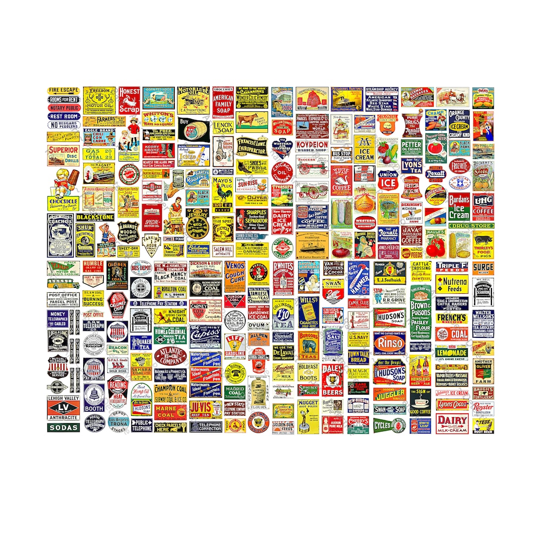 Model Signs for Trains & Dollhouses, 4 STICKER SHEETS, 256 Signs ...