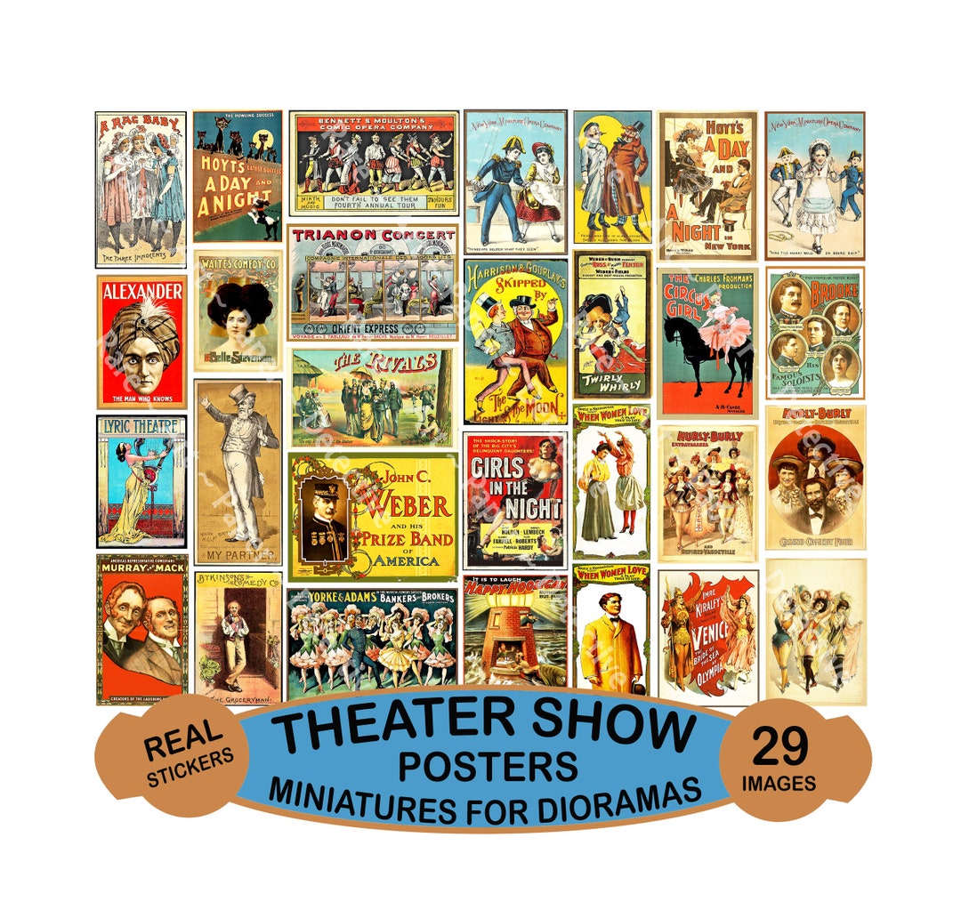Theater Show Posters, Comedy & Musicals, Dollhouse and Model Railroad ...