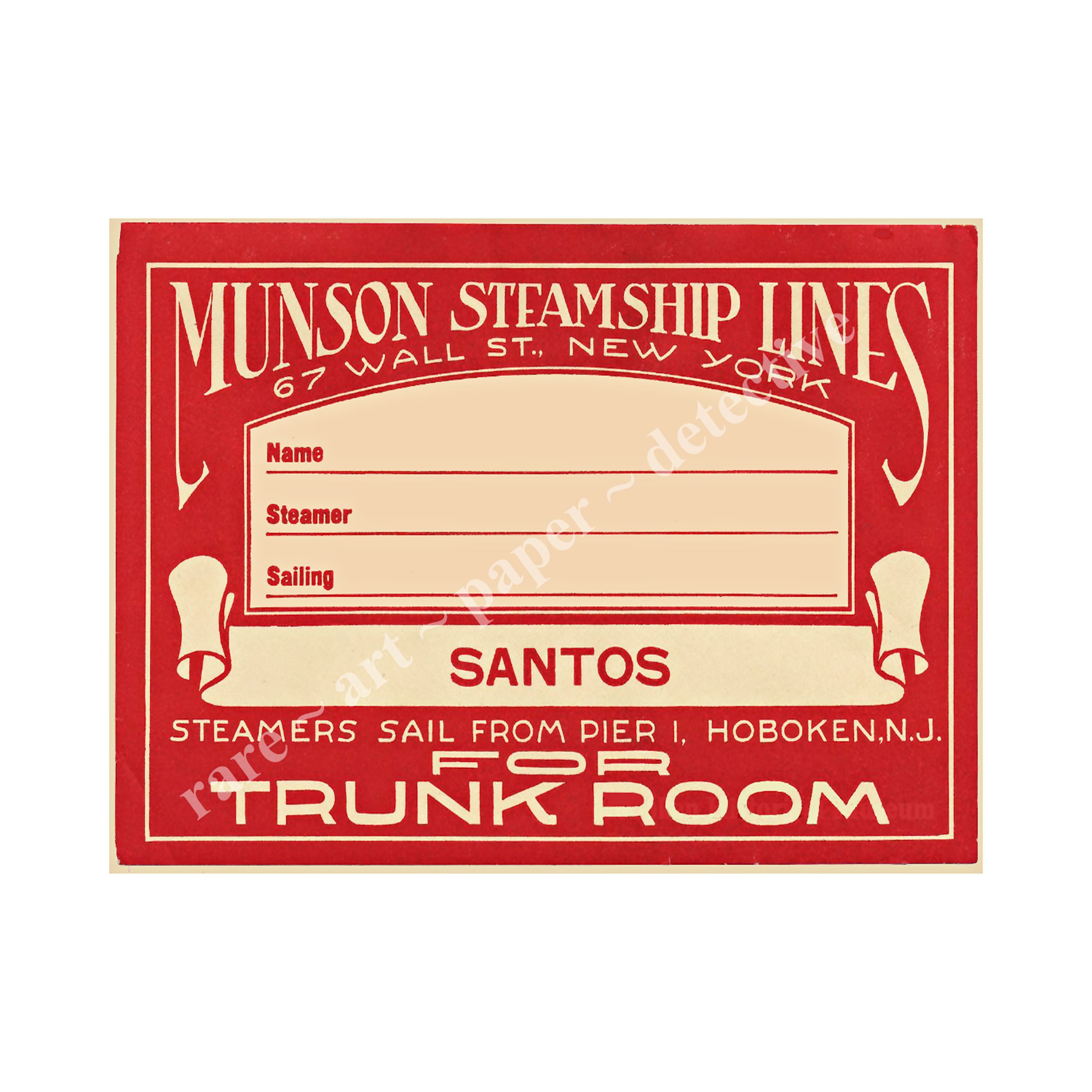 Luggage Label Stickers From the Golden Age of Travel, 6 Large Colorful ...