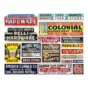 HO Scale Billboard Advertising Sign Stickers, Vintage Signs for the ...