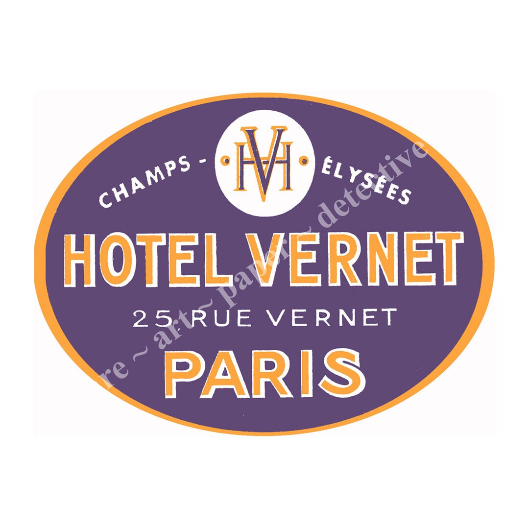 Luggage Sticker, Paris France Hotel Luggage Label, Clip Art Suitcase ...