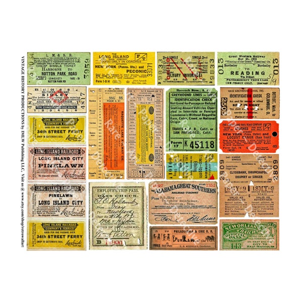 Railroad Tickets - Etsy