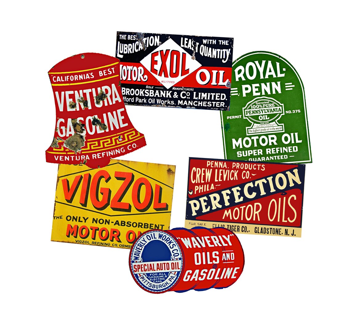 6 Oil & Gas Can Label Stickers Gift Set Colorful Car | Etsy