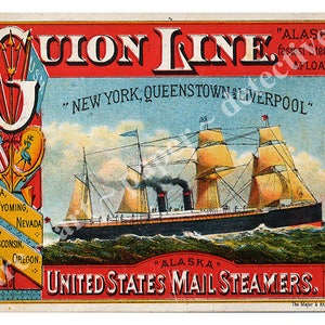 Steamship Luggage Labels, 10 Sticker Holiday Gift Set, Vintage Label ...