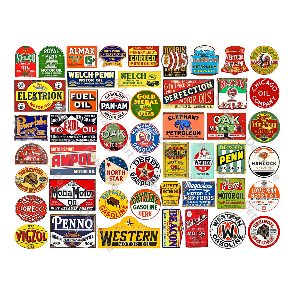 Model Railroad Signs Sticker Sheet 49 Oil and Gasoline - Etsy