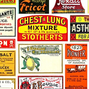 Antique Medicine Cabinet Stickers Vintage Apothecary Cabinet Labels for ...