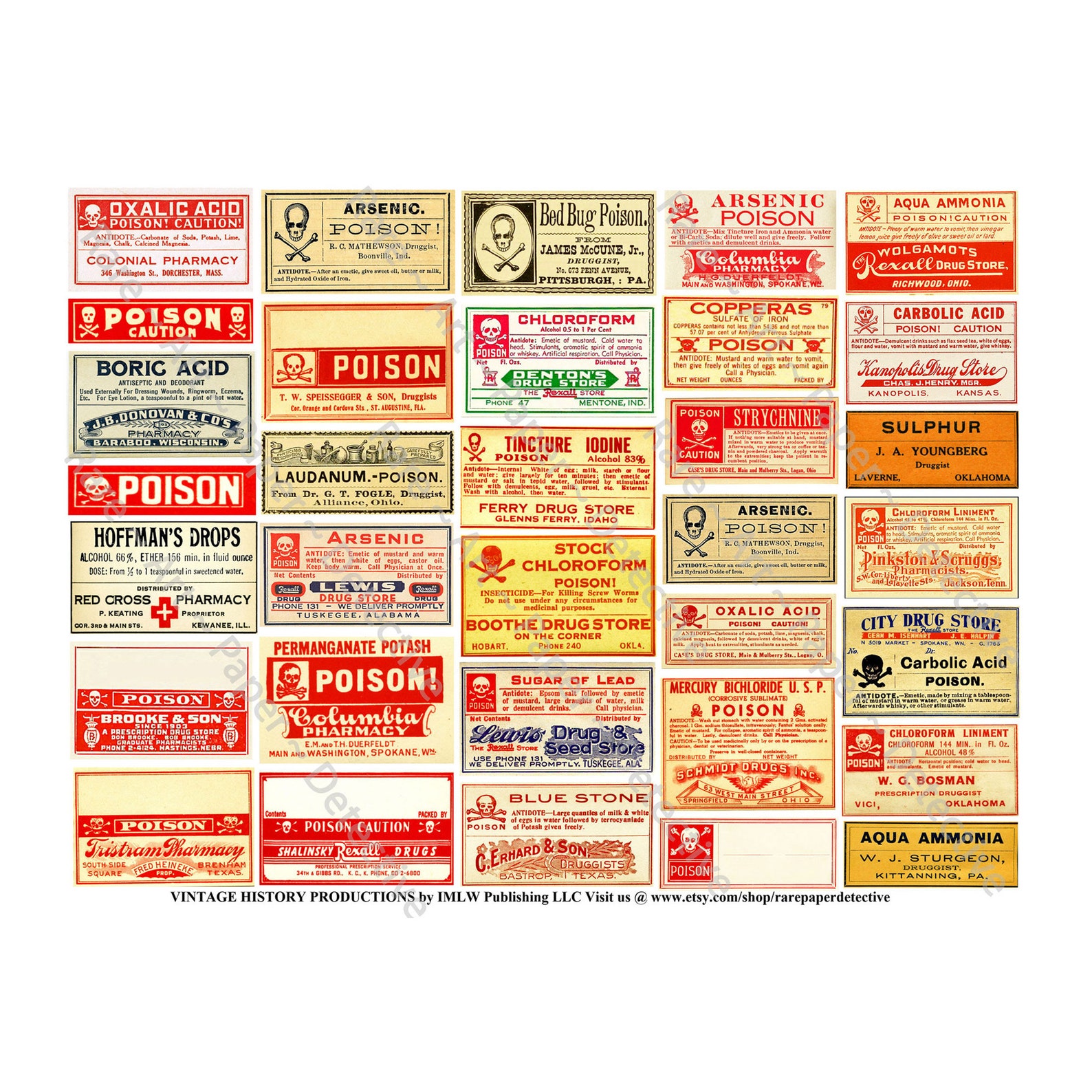 Potion Bottle Labels Poison Apothecary Jar Label Stickers | Etsy