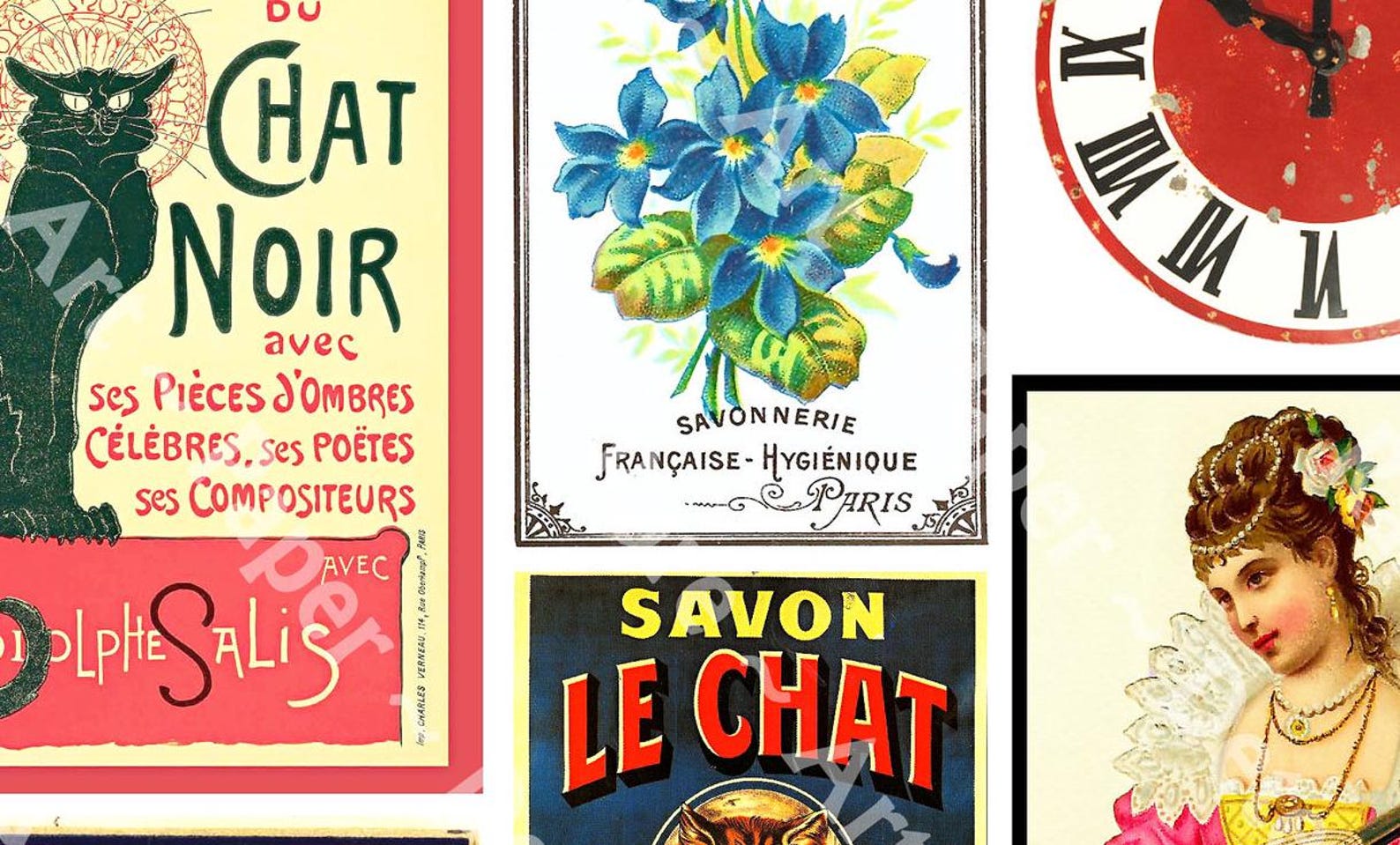Paris France Graphics, STICKER Sheet, French Cottage Chic Pack, Elegant ...