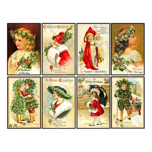 Christmas Card Illustration Stickers Deluxe Set of 16 - Etsy