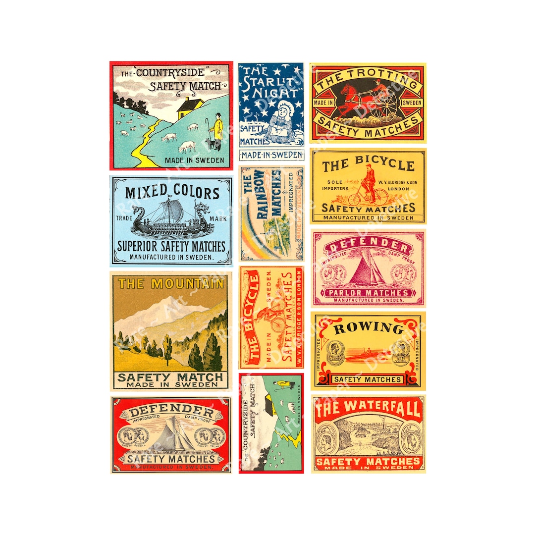 Vintage Label Art and Advertising for Scrapbooks, Altered Arts, Clip ...