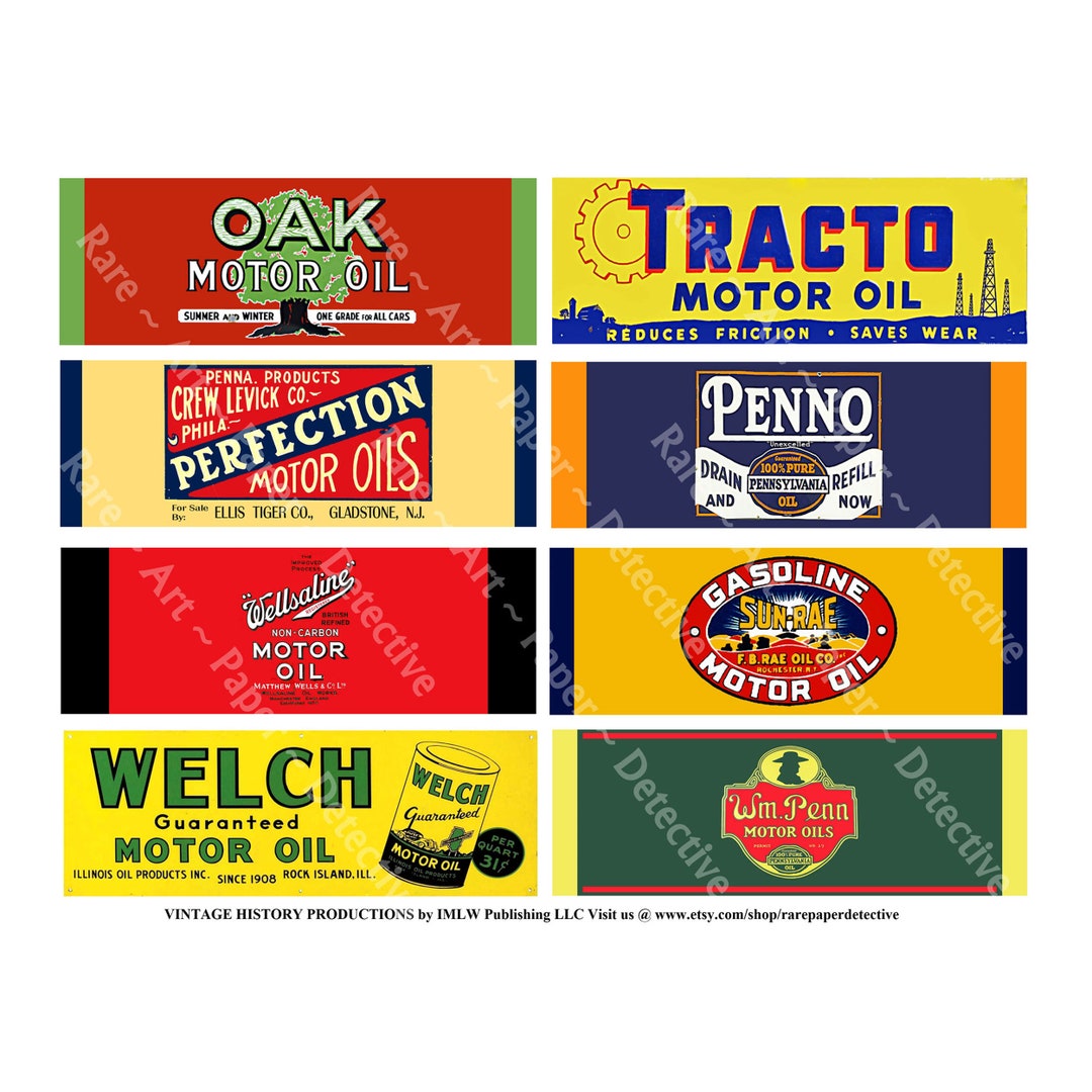 Motor Oil Art Paper Decor, Garage Signs, Printed Sheet, Garage ...