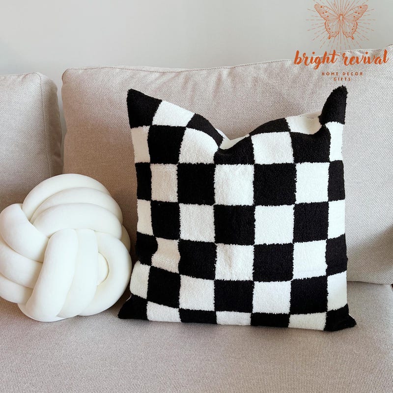 Pink White Check Sofa - Etsy