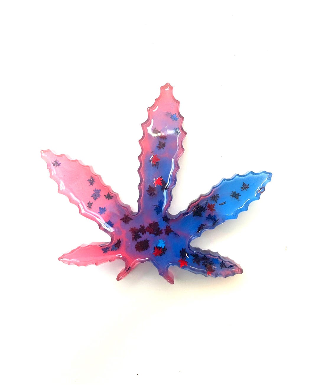 Red and Blue 420 Pot Weed Maple Leaf - Etsy