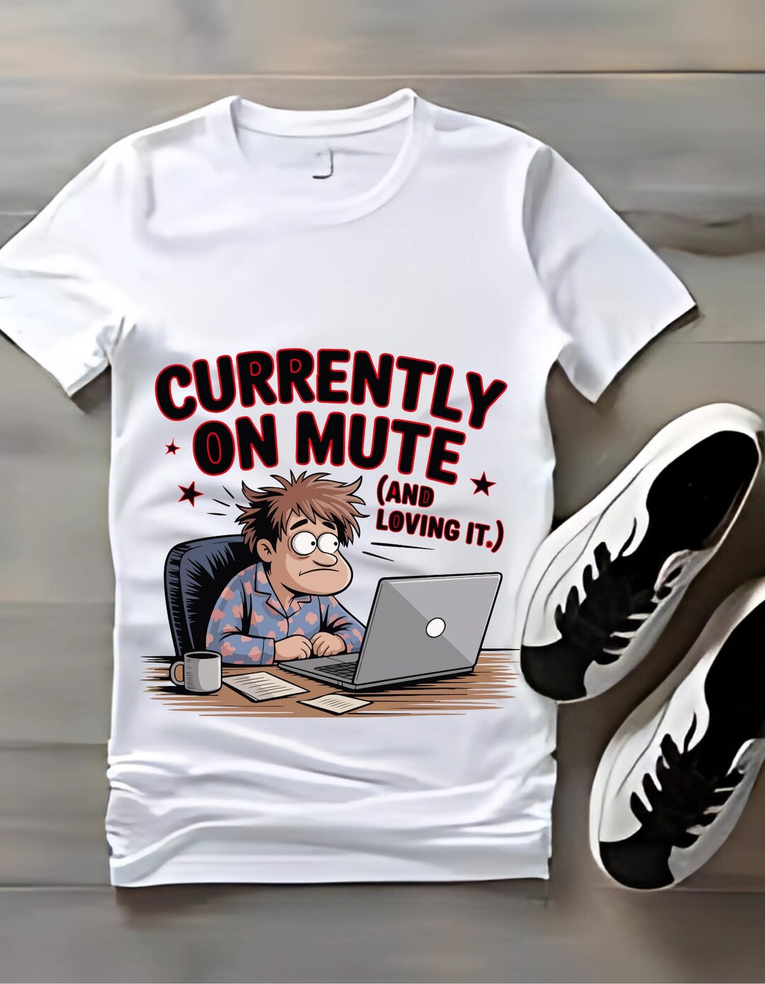 Funny 'currently on Mute' WFH T-shirt, Remote Work Meme (digital ...