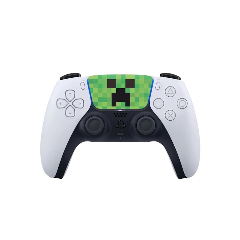 Minecraft Creeper PS5 Dualsense Controller Skin Set | Green Pixel ...