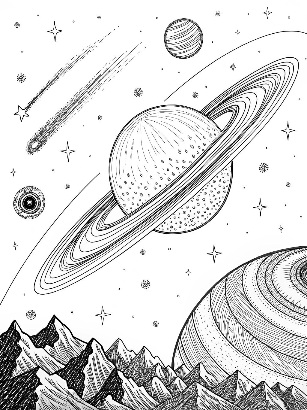 Space Coloring Pages for Kids: Whimsical Alien Adventures (digital ...