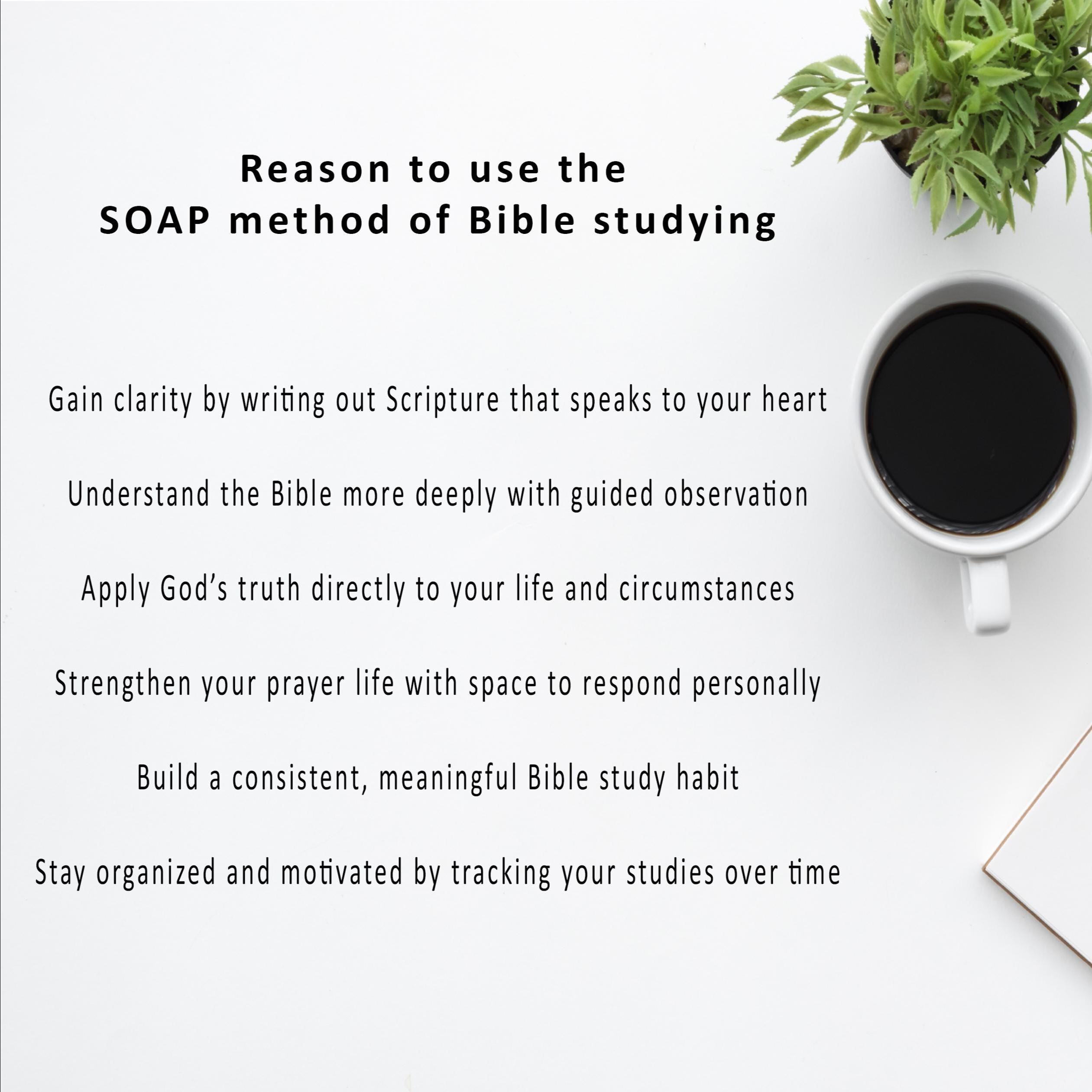 SOAP Bible Study Printable: Scripture, Observation, Application, Prayer ...