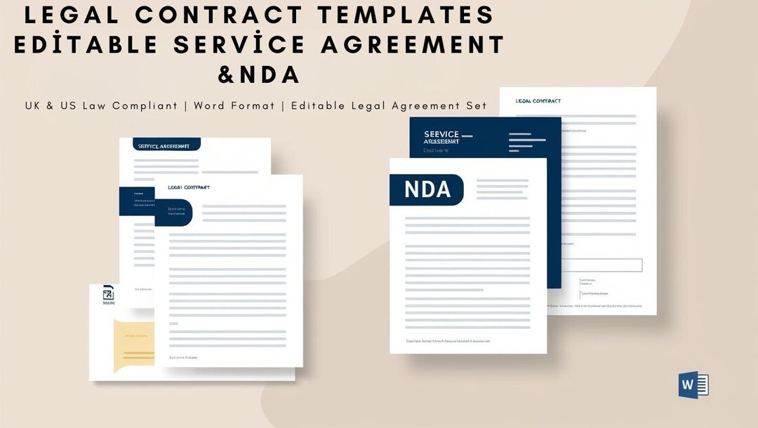 Bilingual Legal Contract Templates | Editable Service Agreement - NDA ...