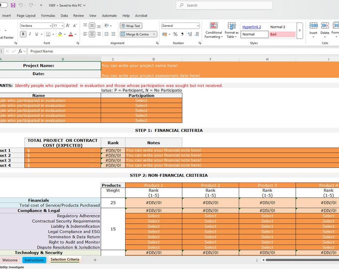 Vendor Risk Assessment Toolkit: ISO 27002 & NIST Aligned (excel ...