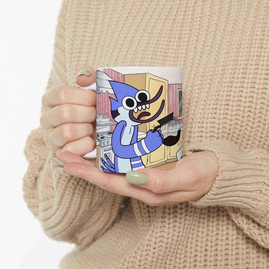 Regular Show Mordecai and Rigby Mug, Cartoon Lover Coffee Cup, Tea Mug ...