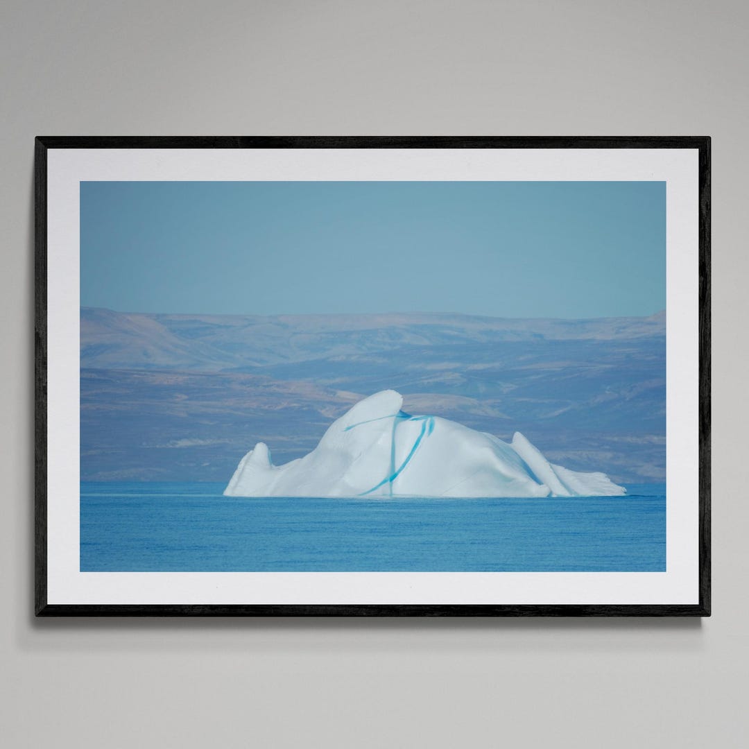 Iceberg With Blue Stripe Wall Art | Arctic Ocean Photography ...