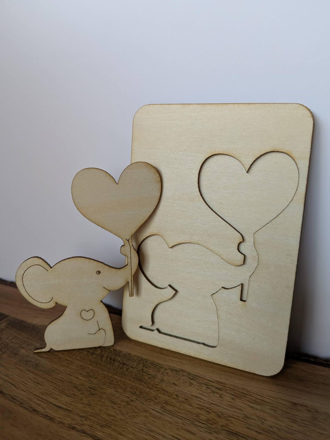 Elephant Peg Puzzle Invitation Laser Cut File: Baby Shower, Baptism ...