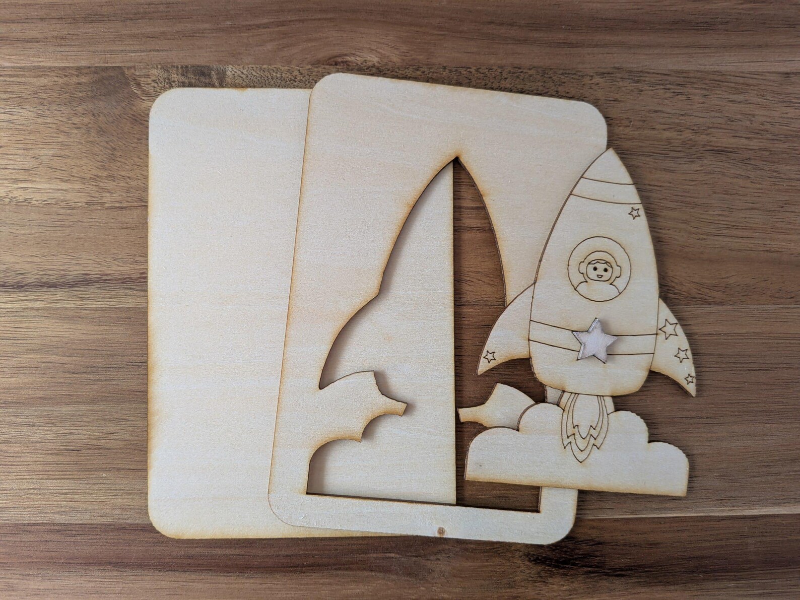 Rocket Invitation Peg Puzzle Laser Cut File: Space Theme (SVG, PDF) - Etsy