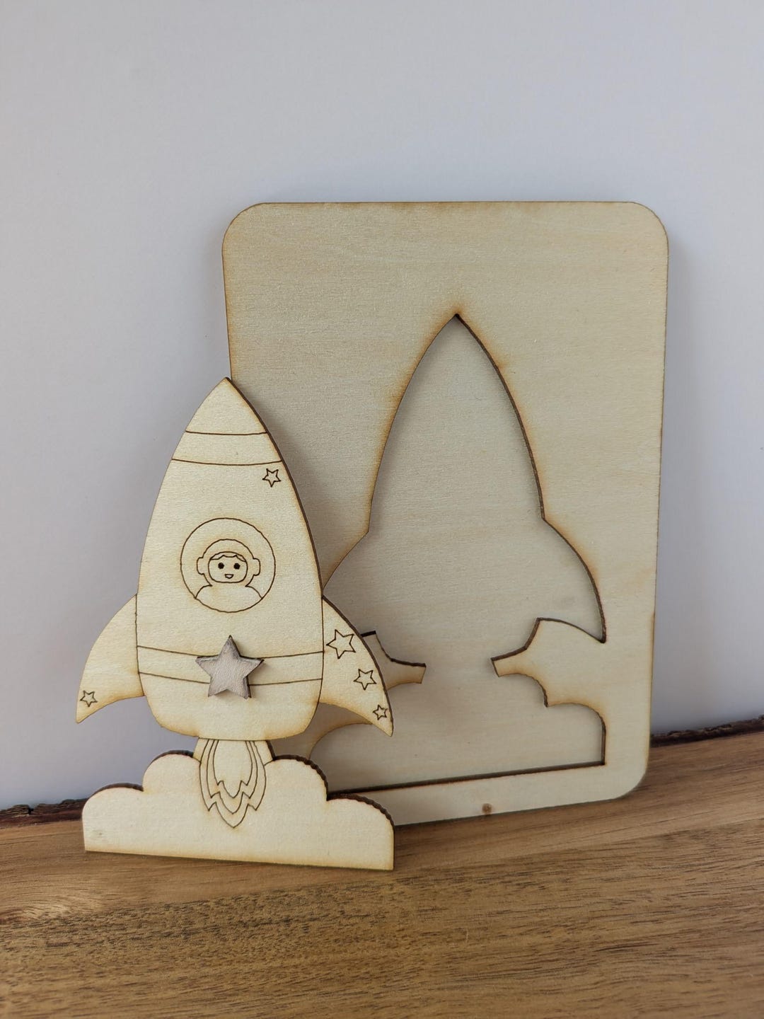 Rocket Invitation Peg Puzzle Laser Cut File: Space Theme (SVG, PDF) - Etsy