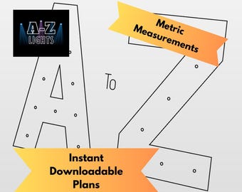 4ft Marquee Letters 'A-Z' - DIY Light up Letter Build Plans - Printable ...