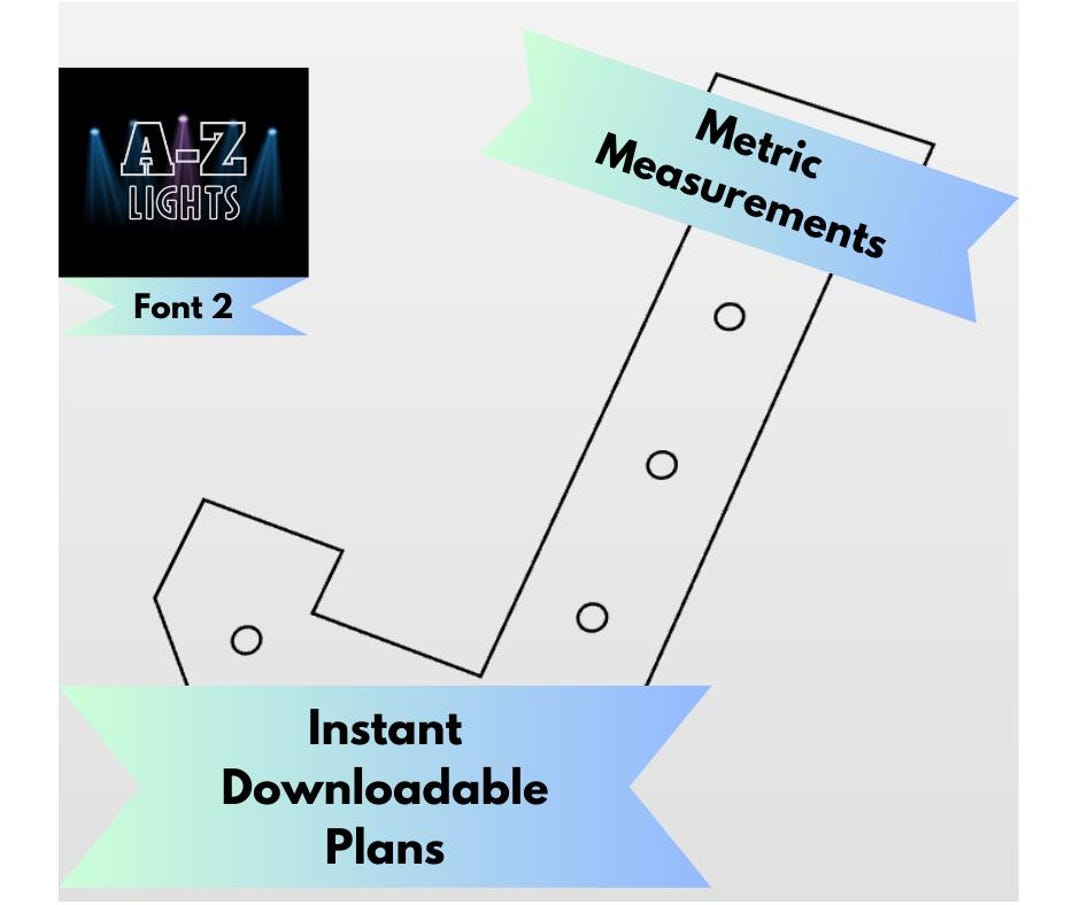 4ft 'J' Marquee Letter Plans Blueprints Templates Light up Numbers ...