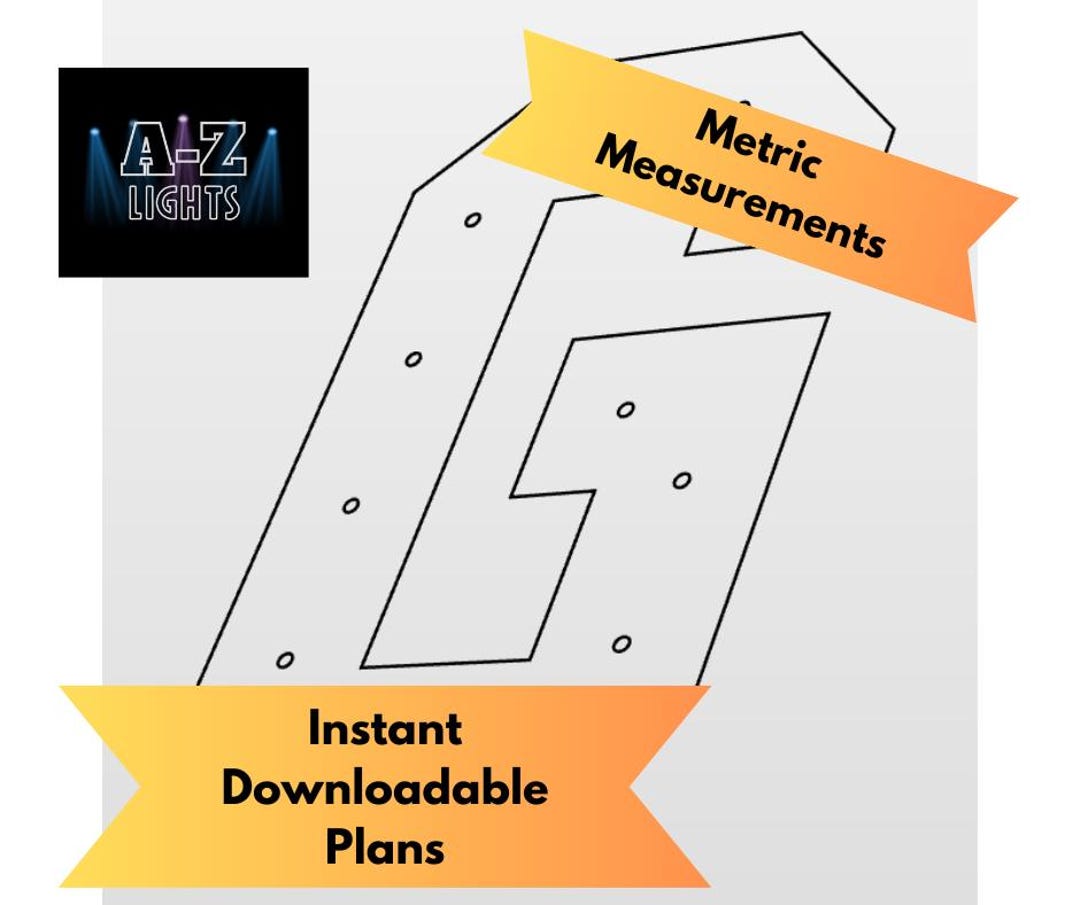 4ft Marquee Letter Templates 'G' Plans Blueprints Light up Letters ...
