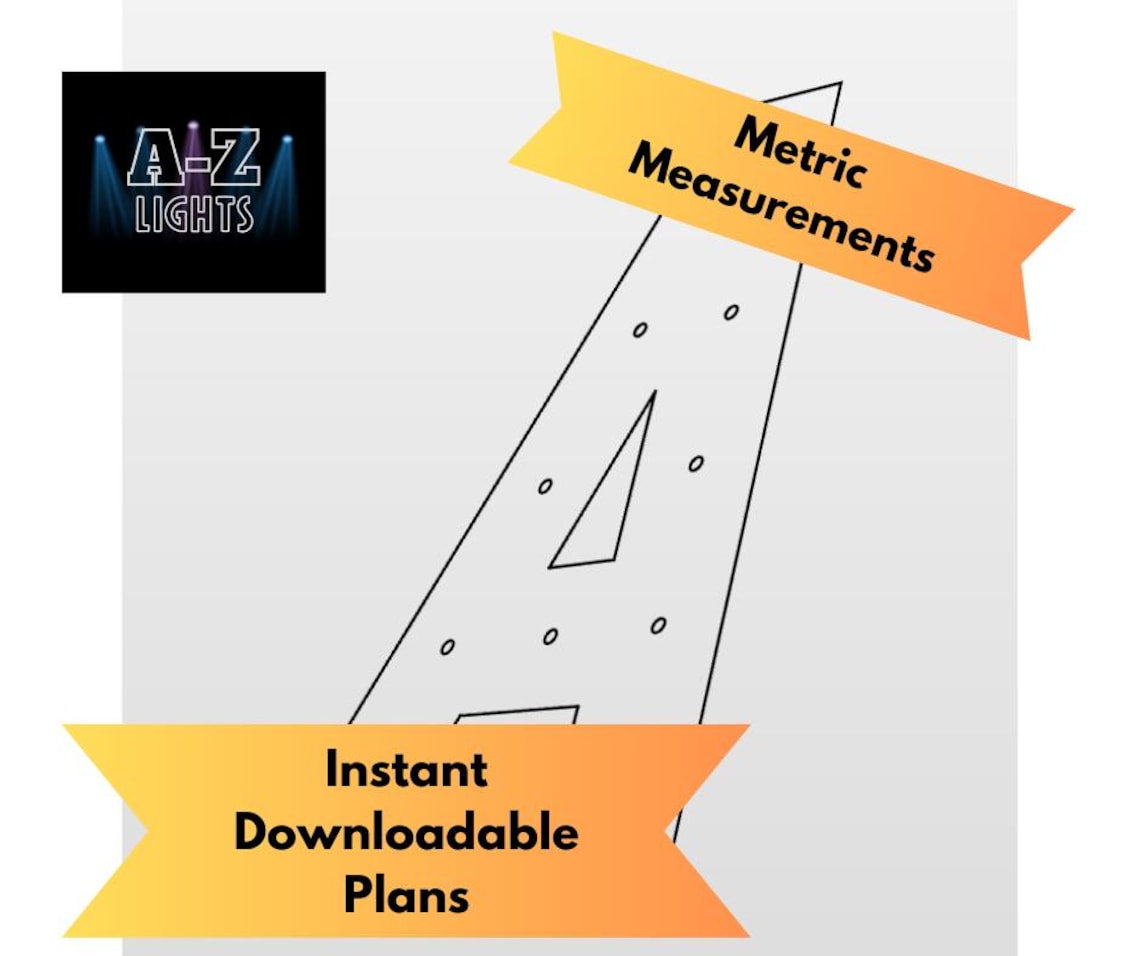 4ft Marquee Letter 'A' Plans Blueprints Light up Letters - Metric ...