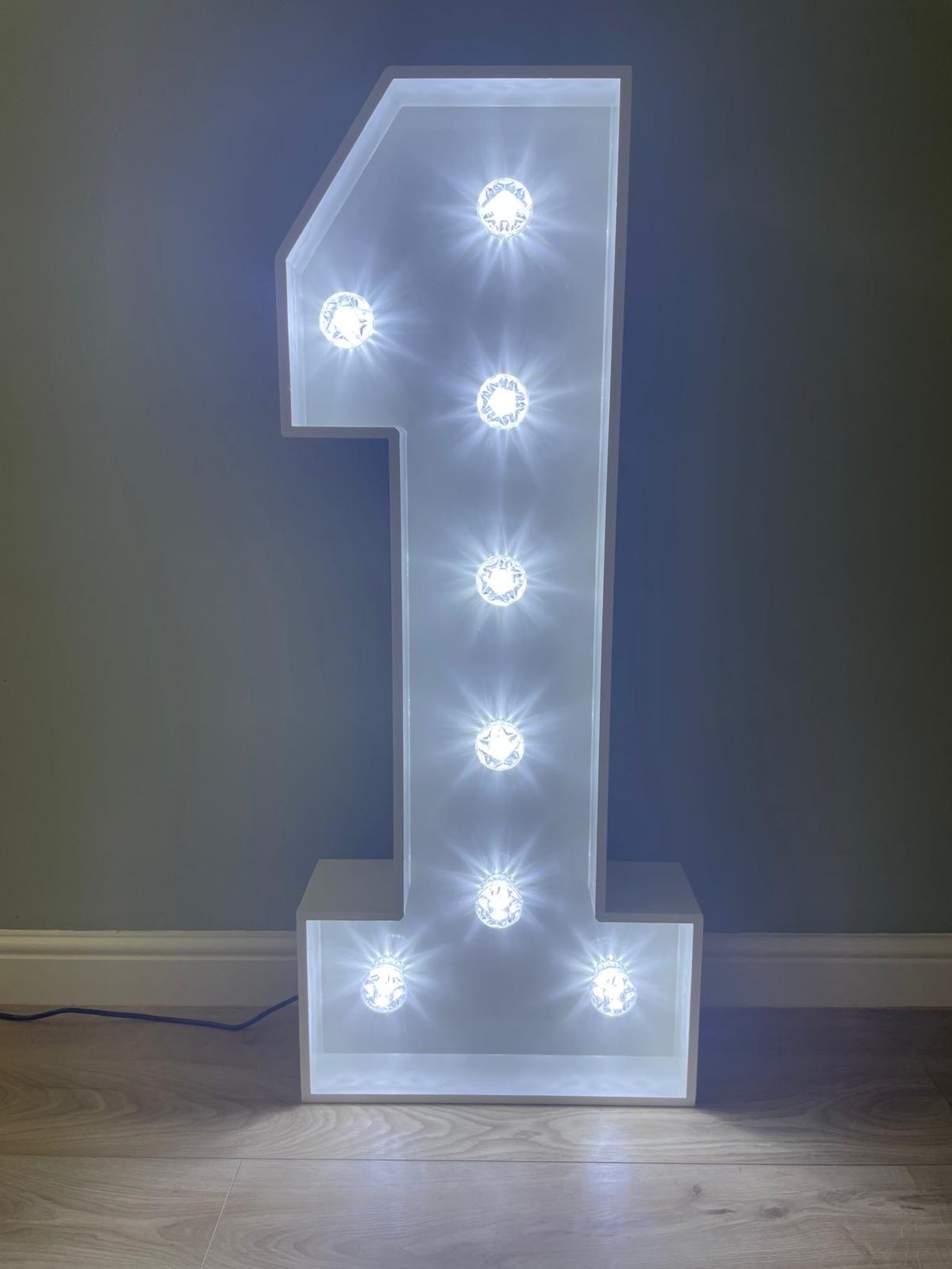 4ft '1' Marquee Number Plans Blueprints Templates Light up Numbers ...