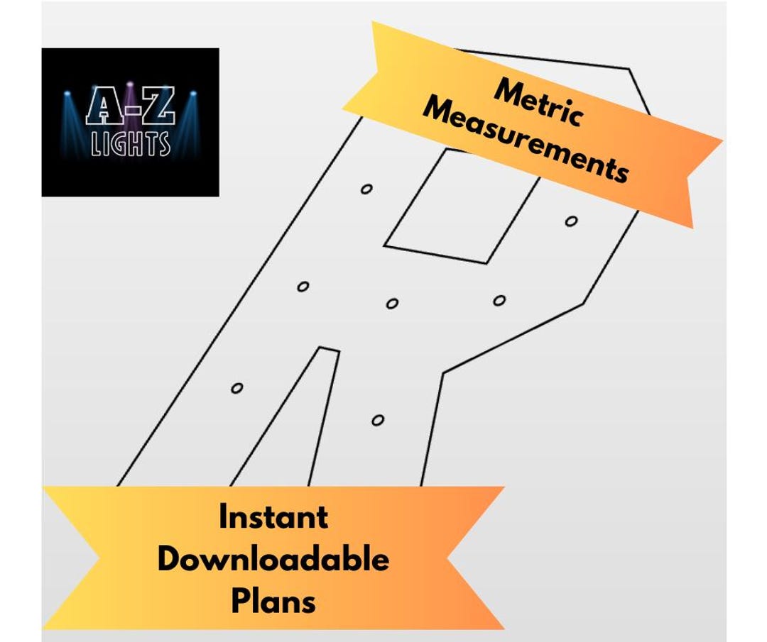 4ft 'R' Marquee Letter Plans Blueprints Templates Light up Numbers ...