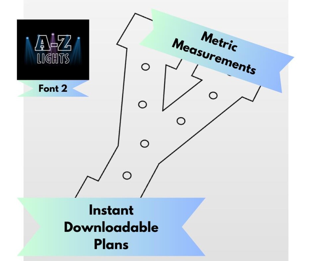 4ft 'Y' Marquee Letter Plans Blueprints Templates Light up Numbers ...