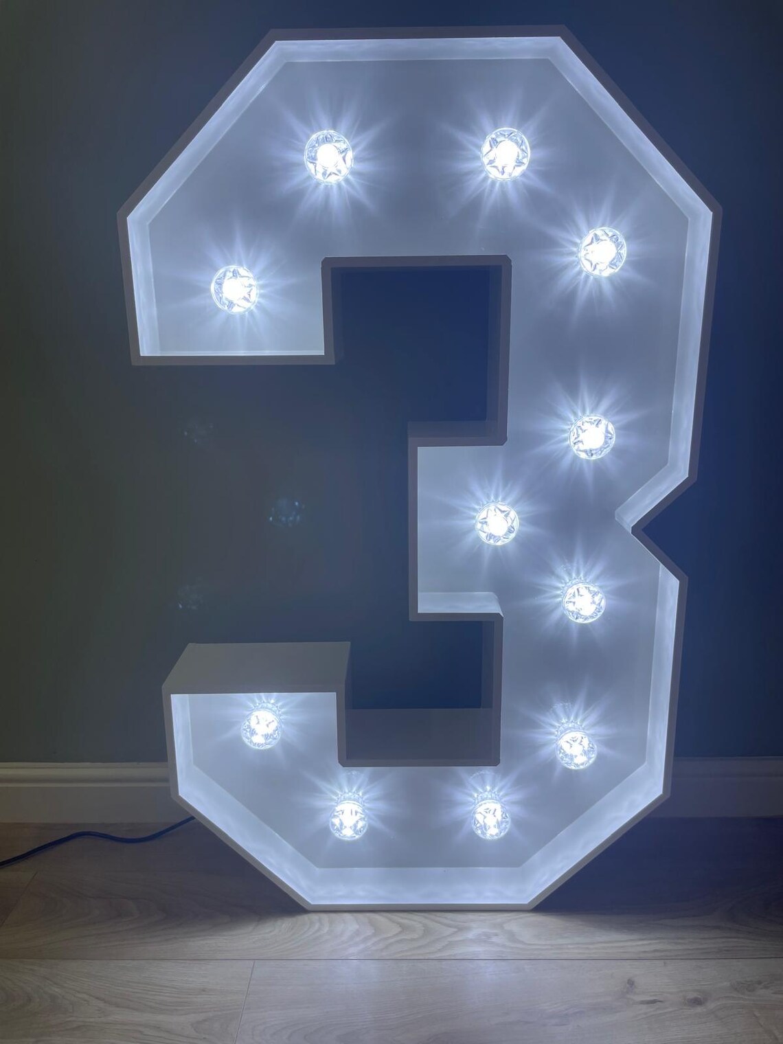4ft '1' Marquee Number Plans Blueprints Templates Light up Numbers ...