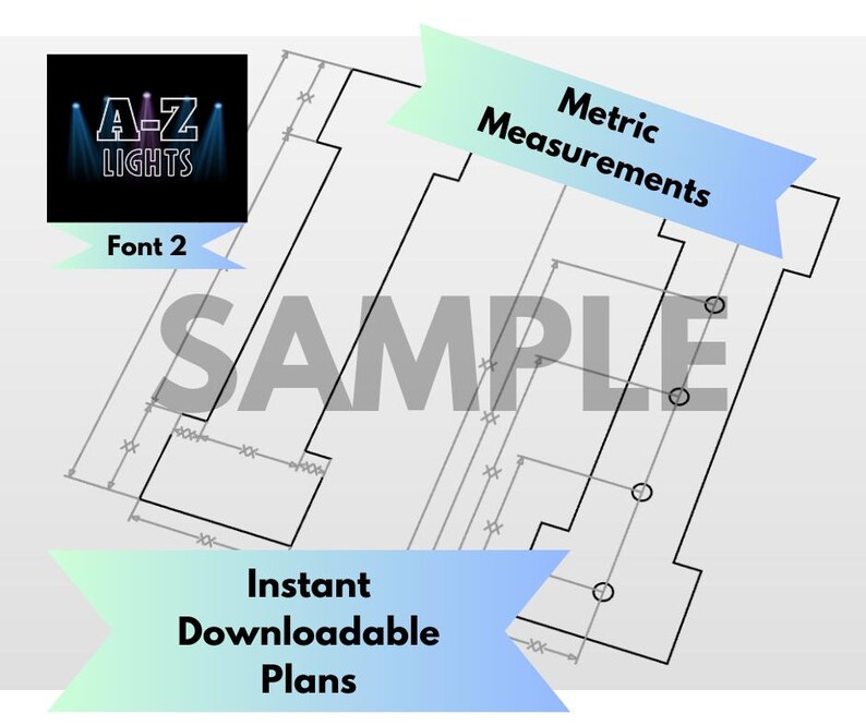 4ft Marquee Letters 'A-Z' - DIY Light up Letter Build Plans - Printable ...